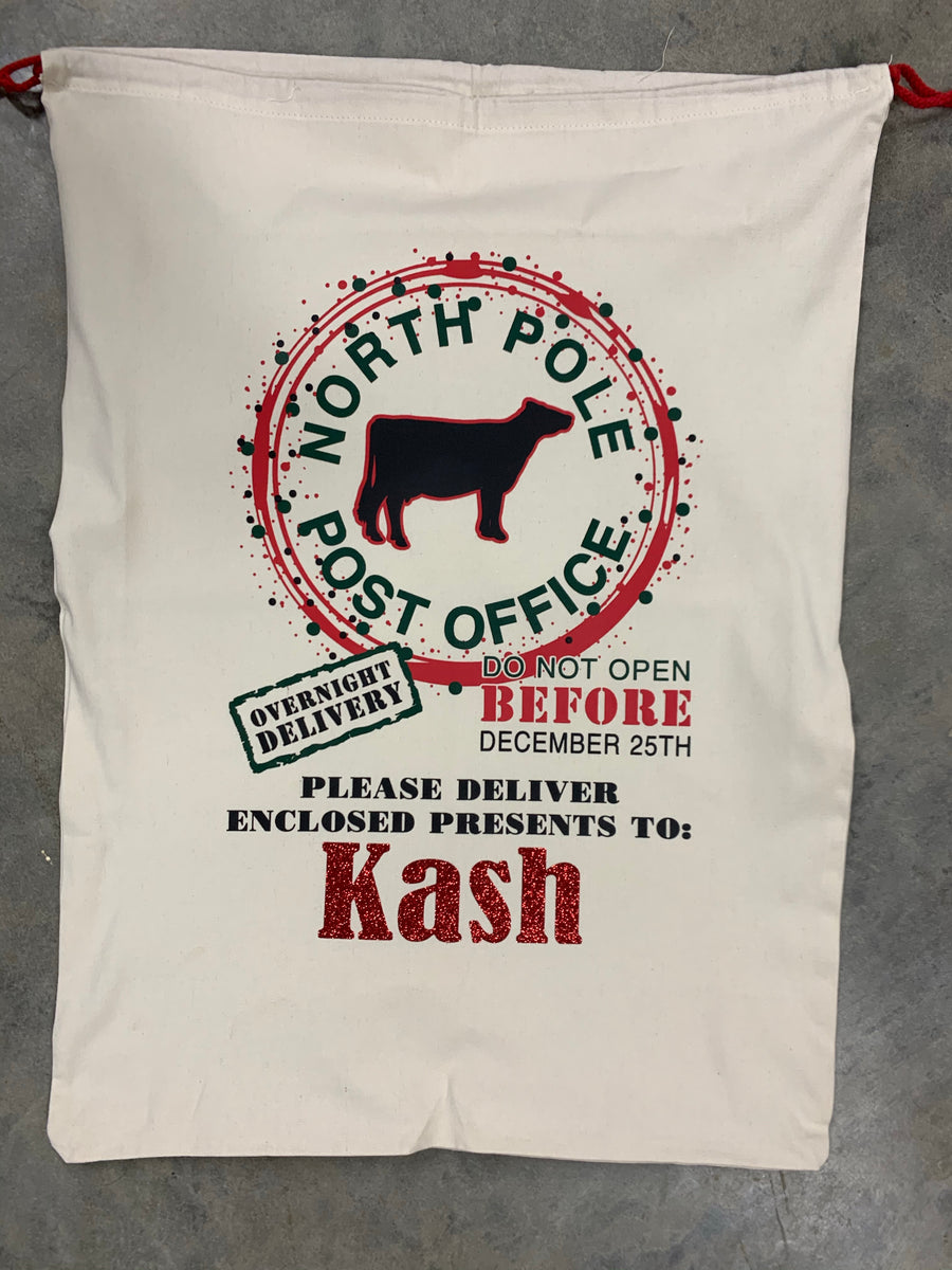 STOCK SHOW SANTA SACK – MeMe's Custom Embroidery